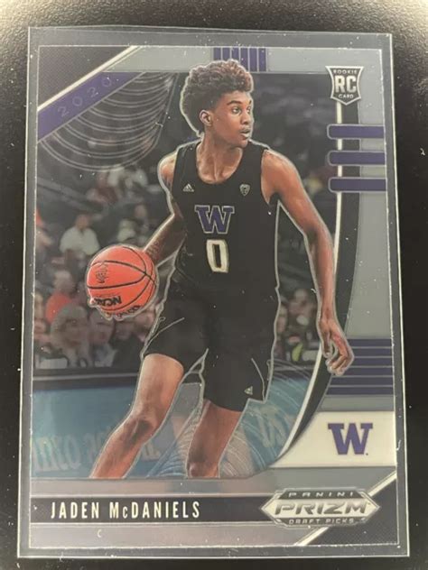 2020 Panini Prizm Draft Picks Collegiate 11 Jaden Mcdaniels Washington