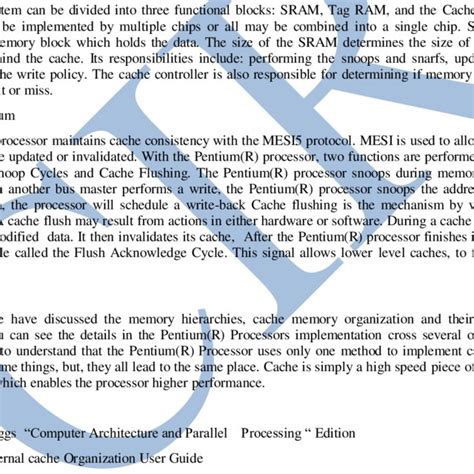 PDF Cache Memory Organization