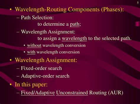 PPT Adaptive Wavelength Routing In All Optical Networks PowerPoint Presentation ID