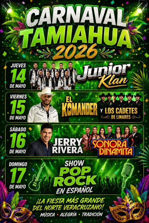 Carnaval Tierra Blanca 2026 Ferias En México