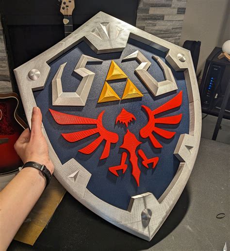 3d Printed Legend Of Zelda Shield Gamer Ts Halloween Ts 3d Printing