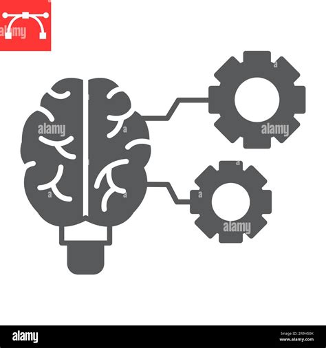 Machine Learning Glyph Icon Technology And Artificial Intelligence