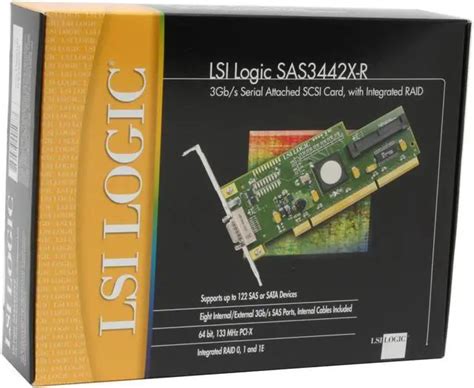 LSI LSI00100 PCI X SATA SAS SAS3442X R KIT 3Gb S 8 Port IR Newegg Com