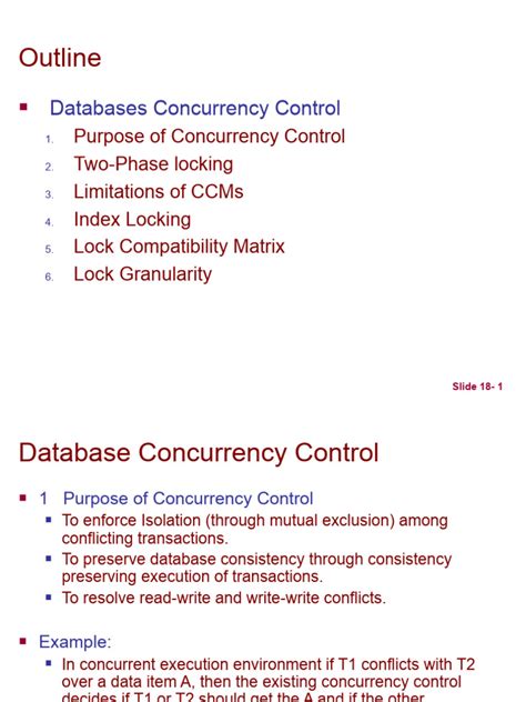 Module 5 Part2 Concurrency Control Techniques Pdf Database