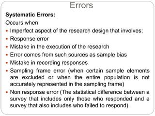 Sample Designs And Sampling Procedures PPT