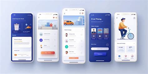 배달 모바일 앱 인터페이스 스크린 템플릿 세트 온라인 계정 택배 택배 패키지 계산 추적 주문 지도 결제 앱 웹 레이아웃을위한 Ui Ux Gui 키트 패키지 프리미엄 Ai