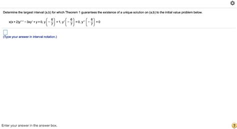 solved determine the largest interval a b for which