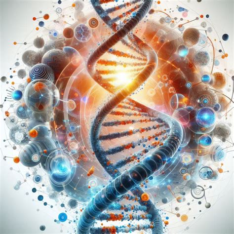 An Abstract Dna Double Helix Structure Symbolizing Lif Stock