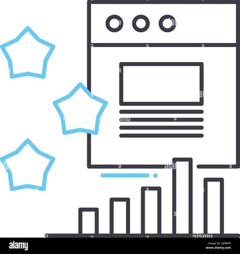 Impressions Rate Line Icon Outline Symbol Vector Illustration Concept Sign Stock Vector Image