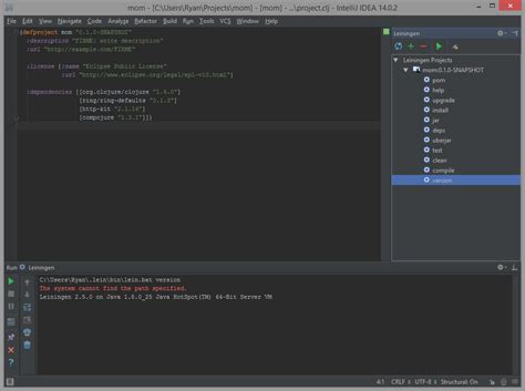 Windows What Leiningen Path Cant Cursive Locate Intellij Clojure