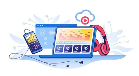 Premium Vector Online Radio Music Streaming Service Concept With