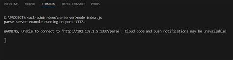 In Windows I Am Facing The Parse Server Connection Issue Why Even I