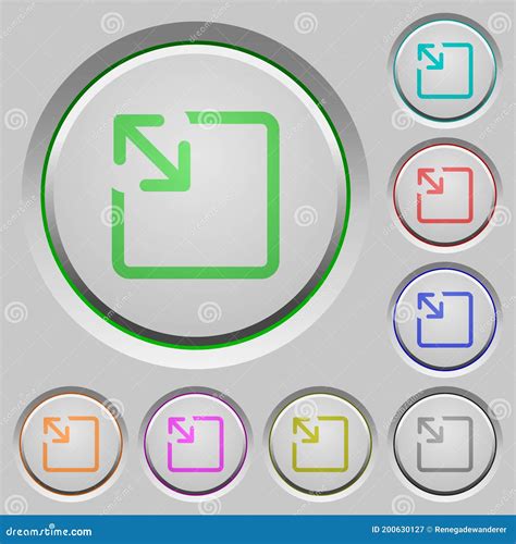 Resize Object Push Buttons Stock Vector Illustration Of Element
