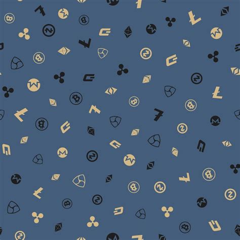 Premium Vector Cryptocurrency Financial Items Seamless Pattern Vector Background