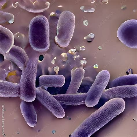 Biofilm Of Antibiotic Resistant Bacteria Closeup View Rod Shaped And