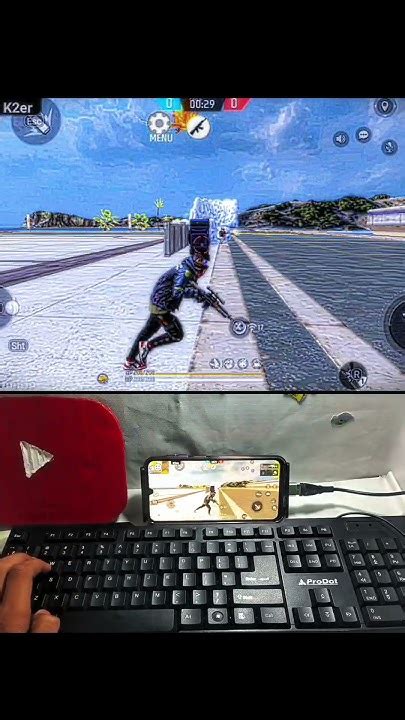 keyboard and mouse fastest gaming k2er connected mobile 🖱⌨️🔥 free fire next level movement