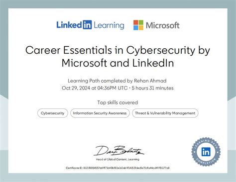 rehan ahmad on linkedin cybersecurity linkedinlearning microsoft informationsecurity…