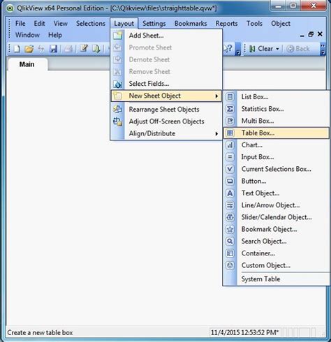 Qlikview Straight Tables