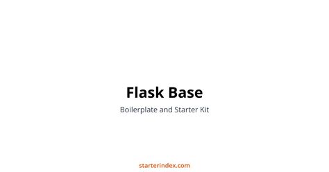 Flask Base Starter Index