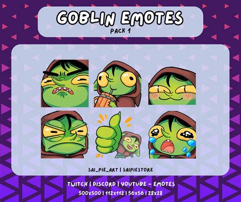 Goblin Emote Pack Gobbo Emotes For Twitch Discord Youtube Etsy