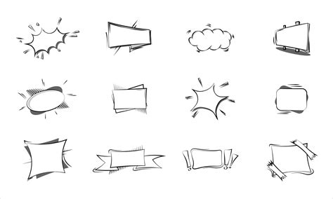 Set Of Speech Bubbles Pop Art Bubble Board With Copy Space For You To