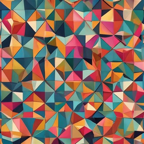 Seamless Repeatable Abstract Geometric Pattern Premium Ai Generated Image