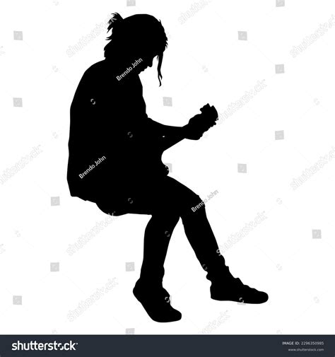 Girl Guitar Player Silhouette