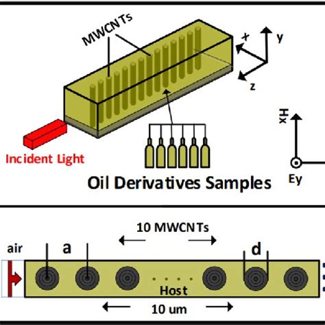 a schematic of the proposed sensor structure based on 1d mwcnt array download scientific