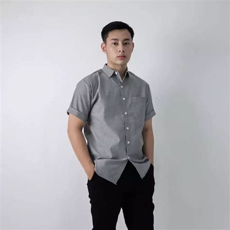 Jual Msmo Msmo Men Elegant Shirt Ss Grey Original 2025 Zalora Indonesia