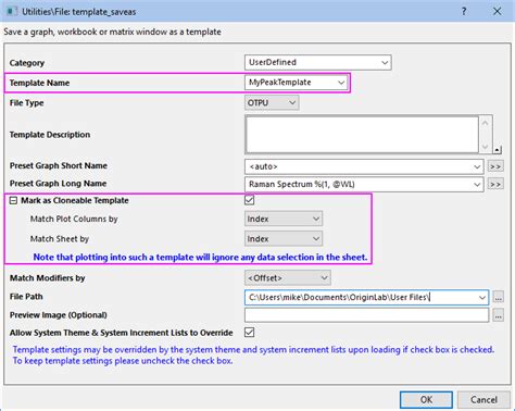 Help Online Tutorials Plot From User Defined Graph Template