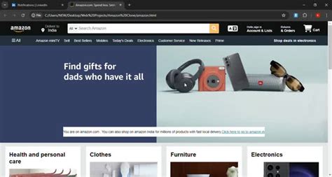 How I Created An Amazon Clone With Html And Css Pratham Katyal Posted