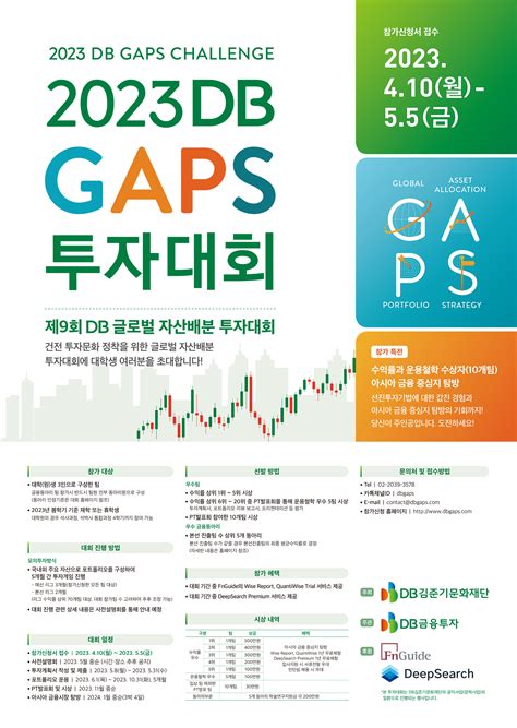 공모전 Index Db김준기문화재단db금융투자 2023 제9회 Db Gaps 투자대회 ~55