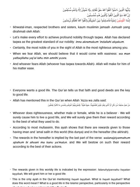 Khutbah Akic 5 Januari 24 Pdf Monotheism Islamic Belief And Doctrine