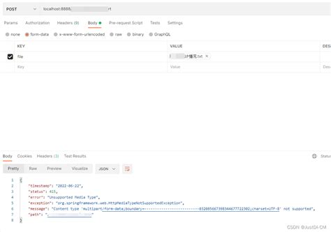 开发技术 postman测试springboot项目接口，出现415报错，unsupported media type（排查过程