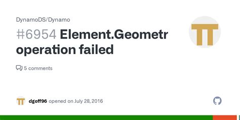 element geometry operation failed · issue 6954 · dynamods dynamo · github