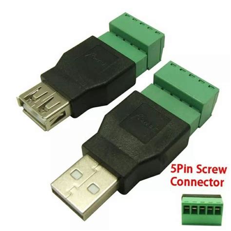 Jual Adapter Converter Konektor Port USB To Terminal Pin Screw Baut USB Female Cewe