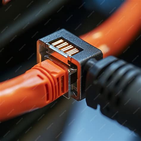 A Closeup Of A Network Cable Being Crimped With An Rj45 Connector