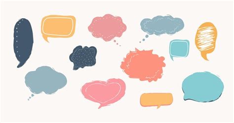 Premium Vector Funny Speach Bubbles Set