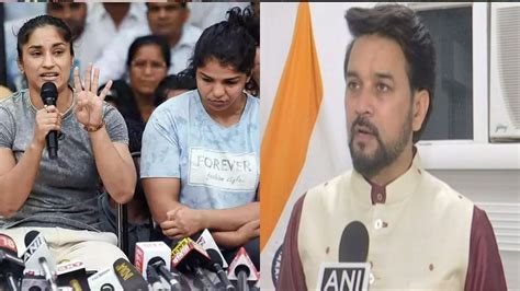 Wrestlers Protest Sports Minister Anurag Thakur Says Government Ready