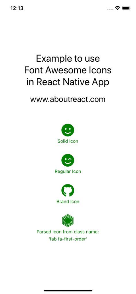 how to use font awesome 5 icons in react native app