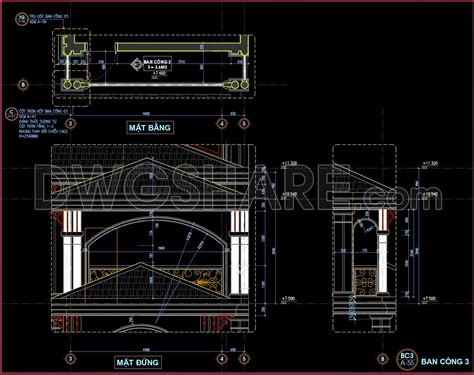 167 Autocad Drawings Of The Detailed Vertical Face Of A Balcony Available For Download
