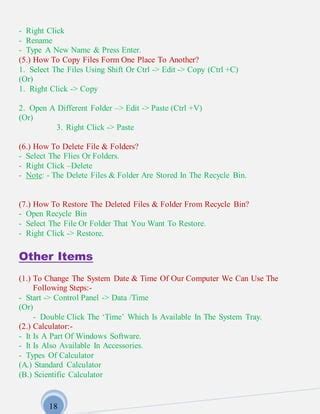 Computer Fudamentals PDF