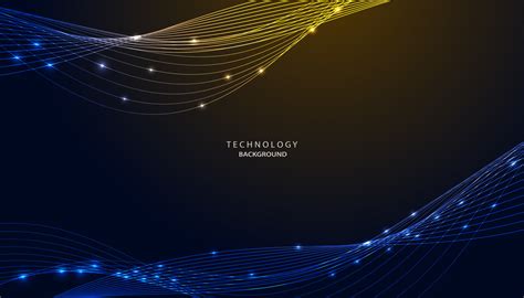 Abstract Wave Vector Beautiful Lines Concept Technology Network Internet Connection On A