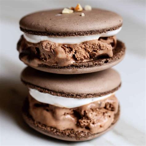 Rocky Road Macaron Ice Cream Sandwiches Fresh Flavorful