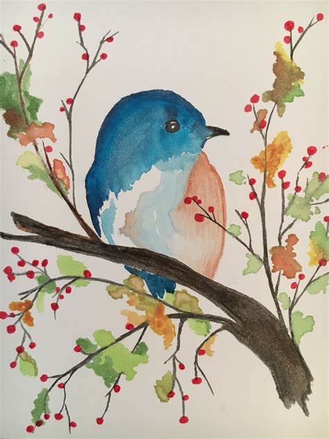Simple Watercolor Birds