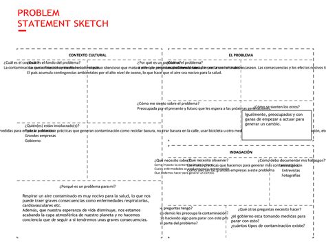 Toolkit Problem Statement Sketch Ed Contexto Cultural ¿porqué Es Un