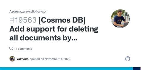 Cosmos Db Add Support For Deleting All Documents By Partition Key · Issue 19563 · Azureazure