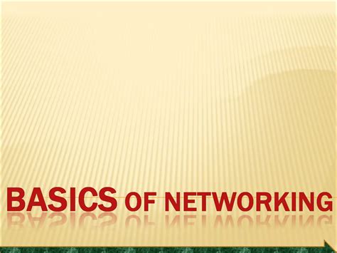Basics Of Networking And Routing Ppt