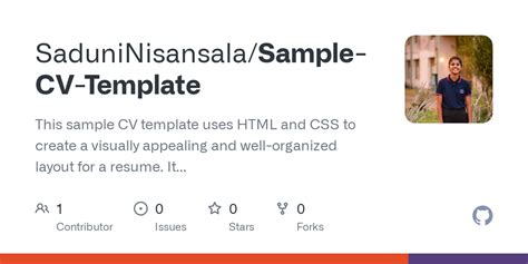 Github Saduninisansalasample Cv Template This Sample Cv Template