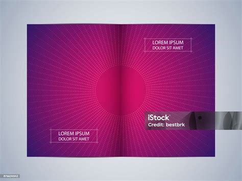 Bi는 A4 크기에 브로셔 템플릿 레이아웃 전단지 커버 연례 보고서 잡지를 접어 미니 멀리즘의 기하학적 추상 배경입니다 벡터 일러스트 레이 션 0명에 대한 스톡 벡터 아트